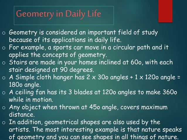 Application of geometry in real life | PPTX