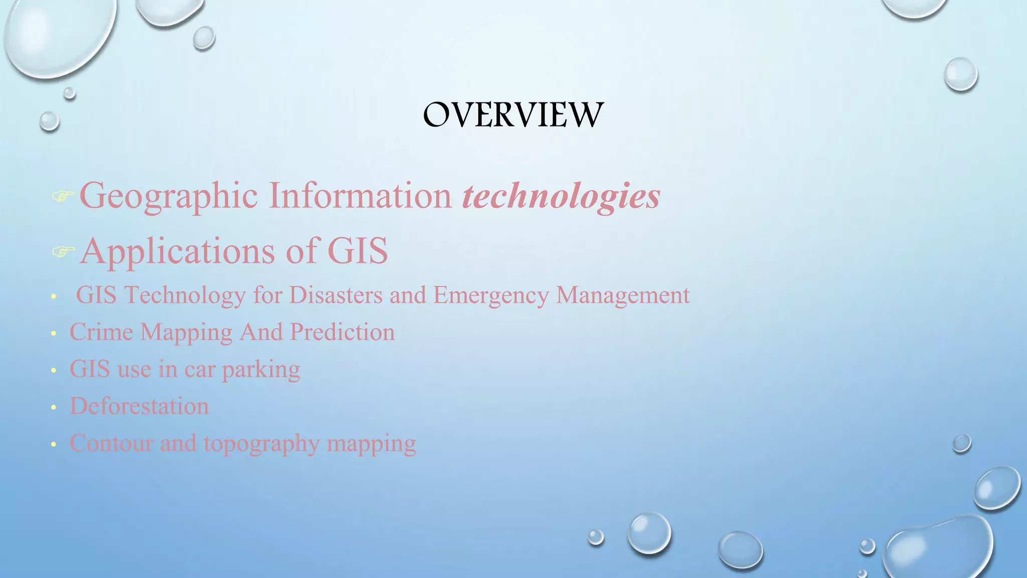 Application of GIS | PPT