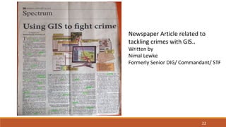 Application of GIS in Criminology and Defence Intelligence | PPT