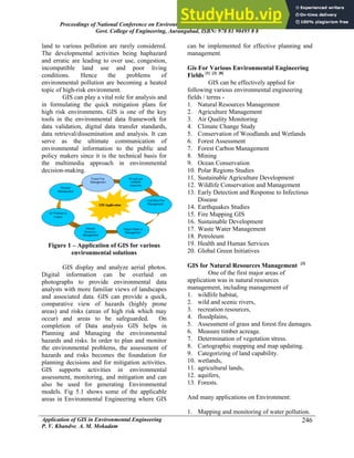 Application Of GIS In Environmental Engineering | PDF