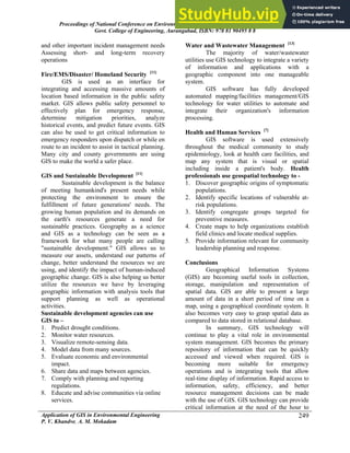 Application Of GIS In Environmental Engineering | PDF