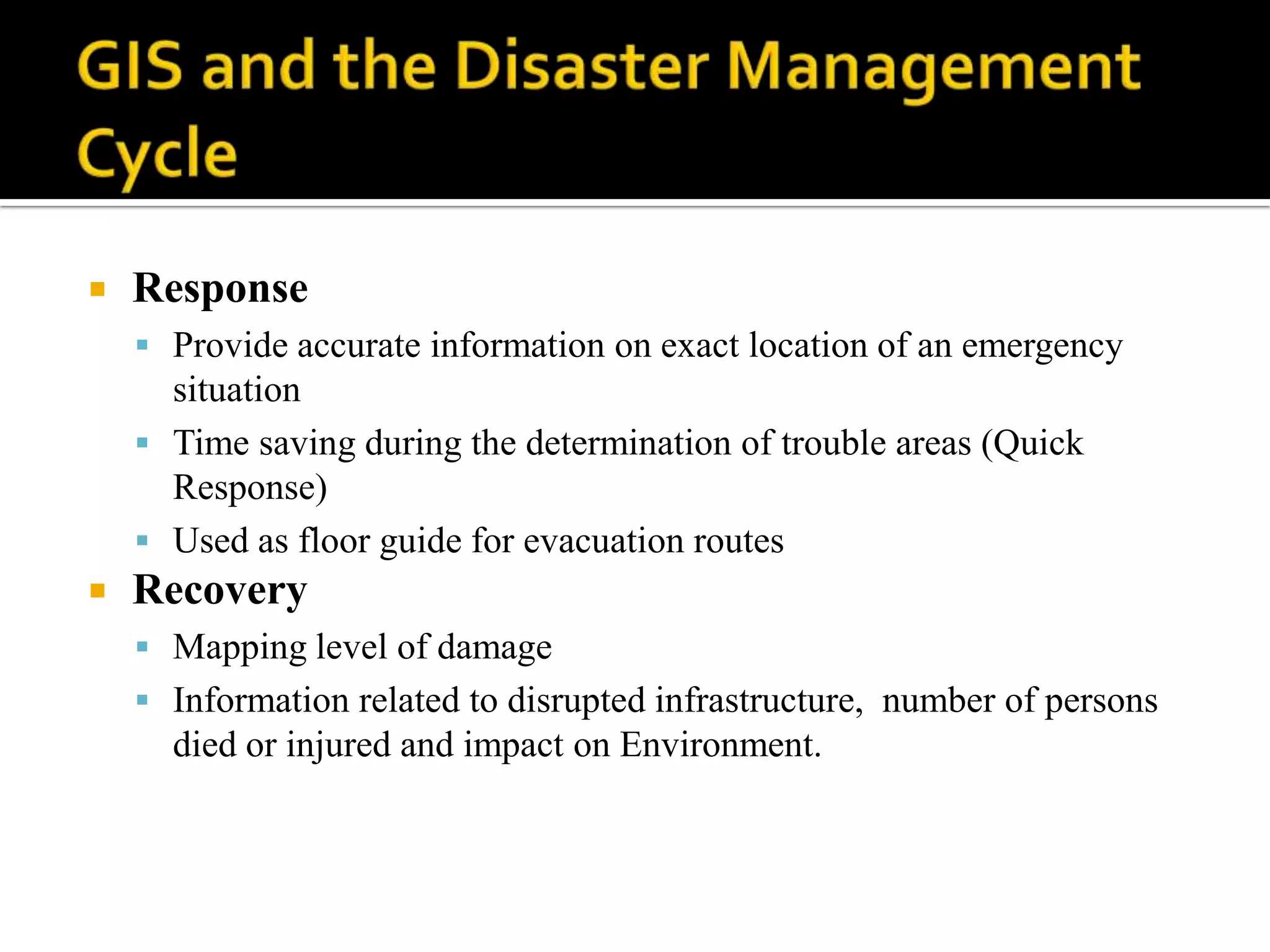 Application of gis in natural disaster management | PPTX