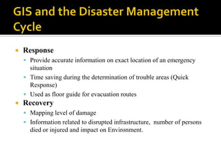 Application of gis in natural disaster management | PPTX