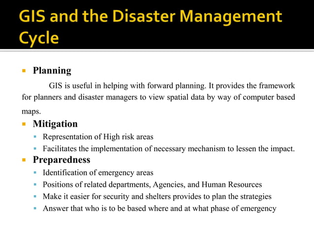 Application of gis in natural disaster management | PPTX | Geography ...