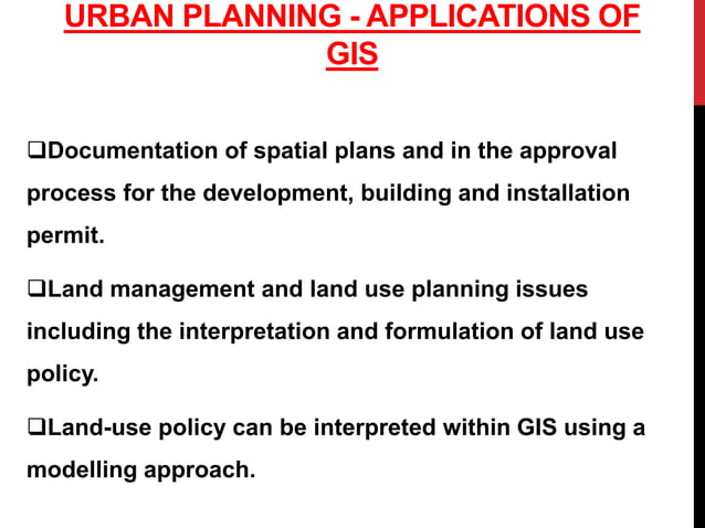 application of gis rs in urban planninggem | PPTX