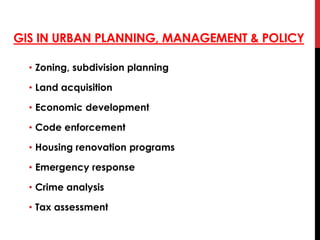 Application of gis & rs in urban planning | PPTX