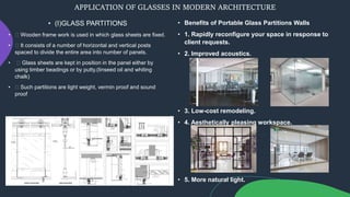 Application of glasses | PPTX