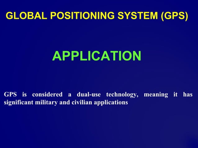 Application of gps | PPT | Auto Navigation Systems | Auto Technology