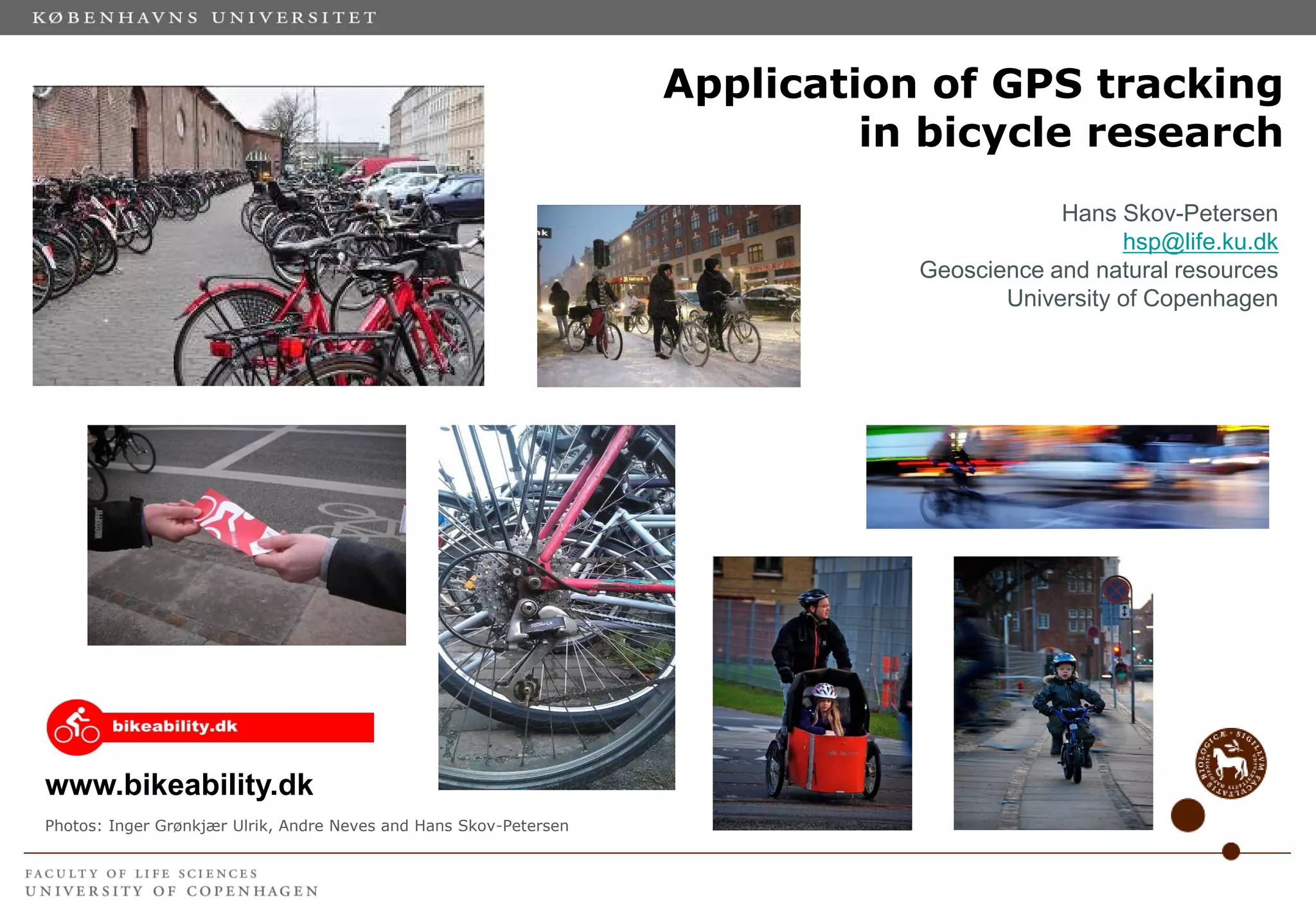 Application of gps tracking in bicycle research | PDF