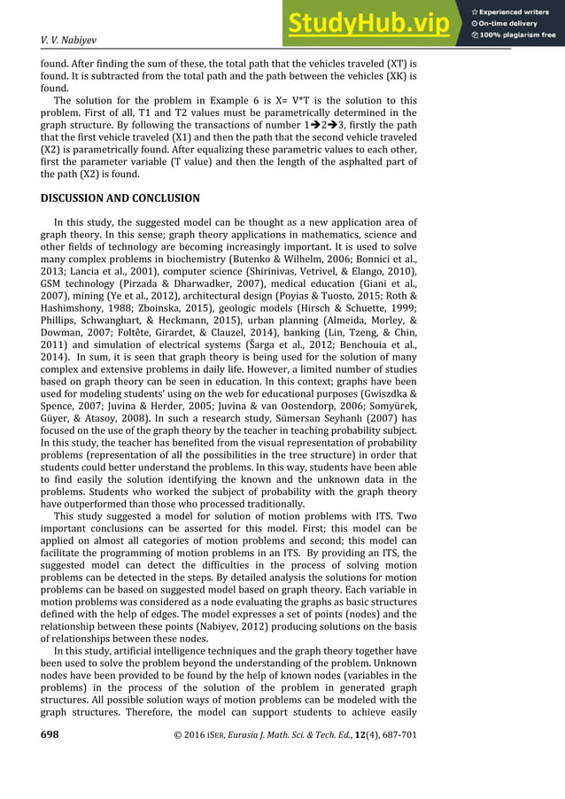 Application of Graph Theory in an Intelligent Tutoring System for Solving Mathematical Word ...