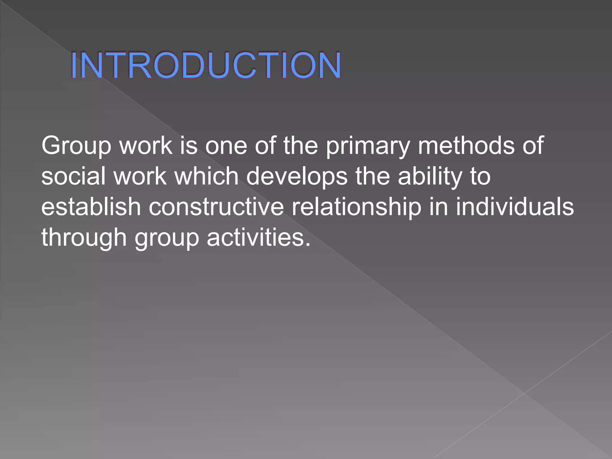 Application of group work in school | PPTX