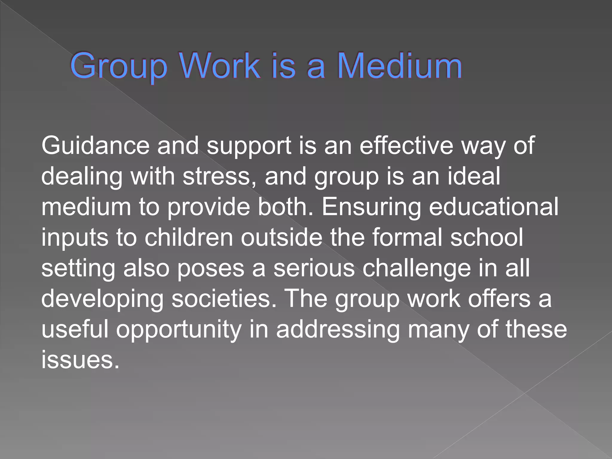 Application of group work in school | PPTX