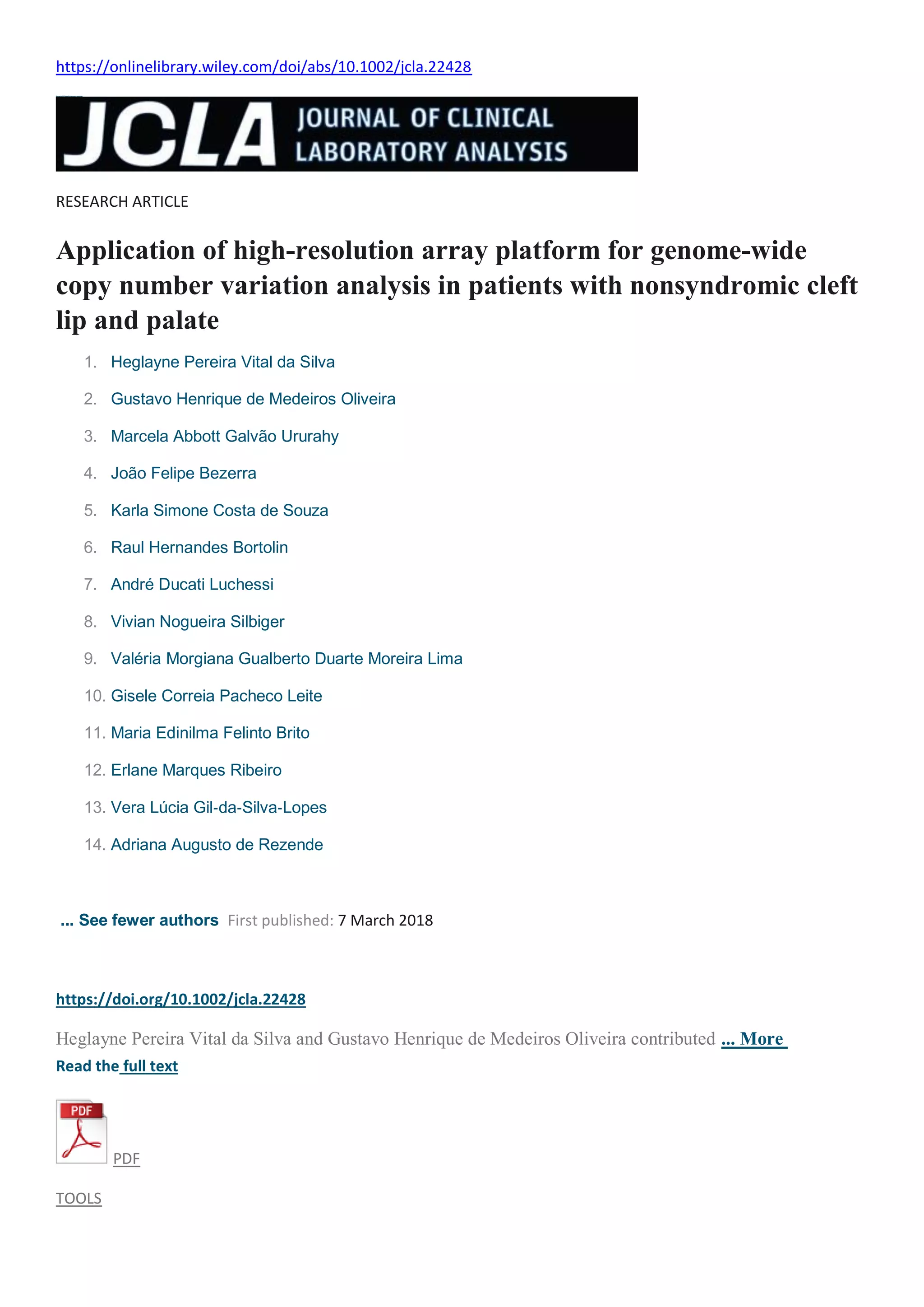 Application of high_resolution_array_platform | PDF