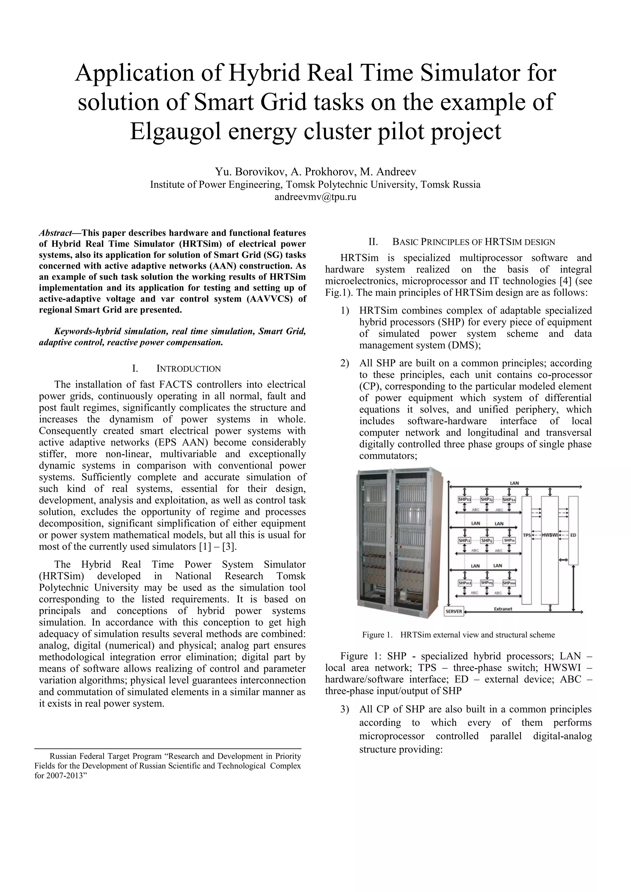 Application of hybrid real time simulator | PDF