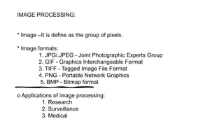 Application of image processing techniques | PPTX | Photo Editing ...