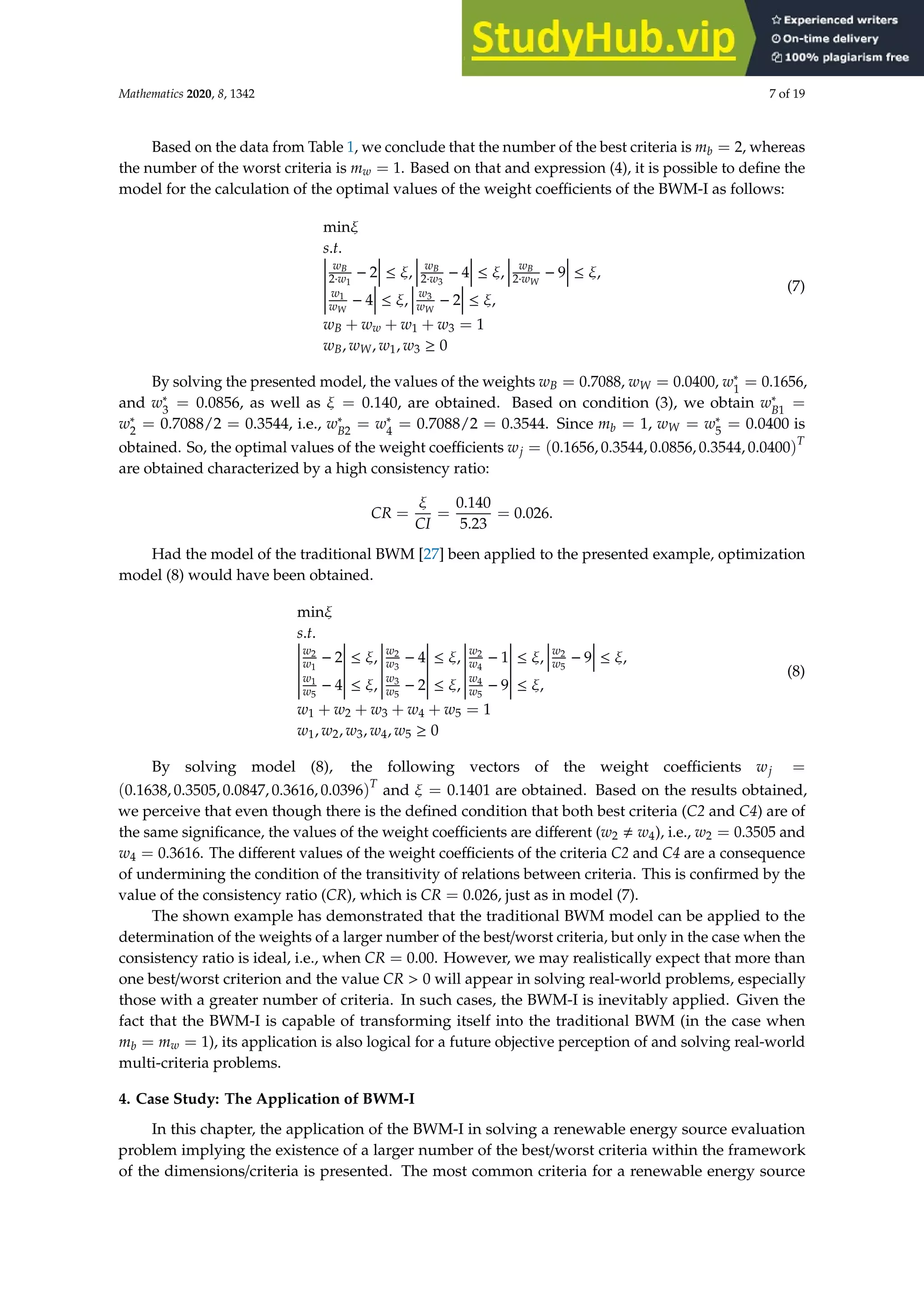 Application Of Improved Best Worst Method (BWM) In Real-World Problems ...