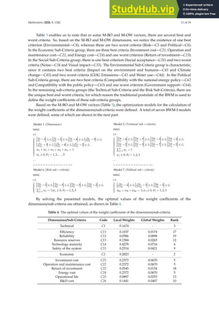 Application Of Improved Best Worst Method (BWM) In Real-World Problems | PDF