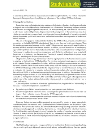 Application Of Improved Best Worst Method (BWM) In Real-World Problems | PDF