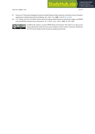 Application Of Improved Best Worst Method (BWM) In Real-World Problems | PDF