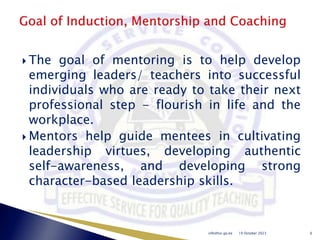 APPLICATION OF INDUCTION, COACHING AND MENTORSHIP.pptx