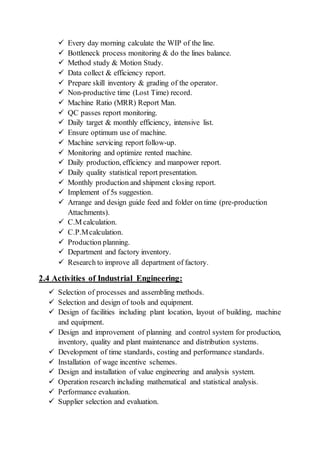 Application of industrial engineering techniques in garments production ...