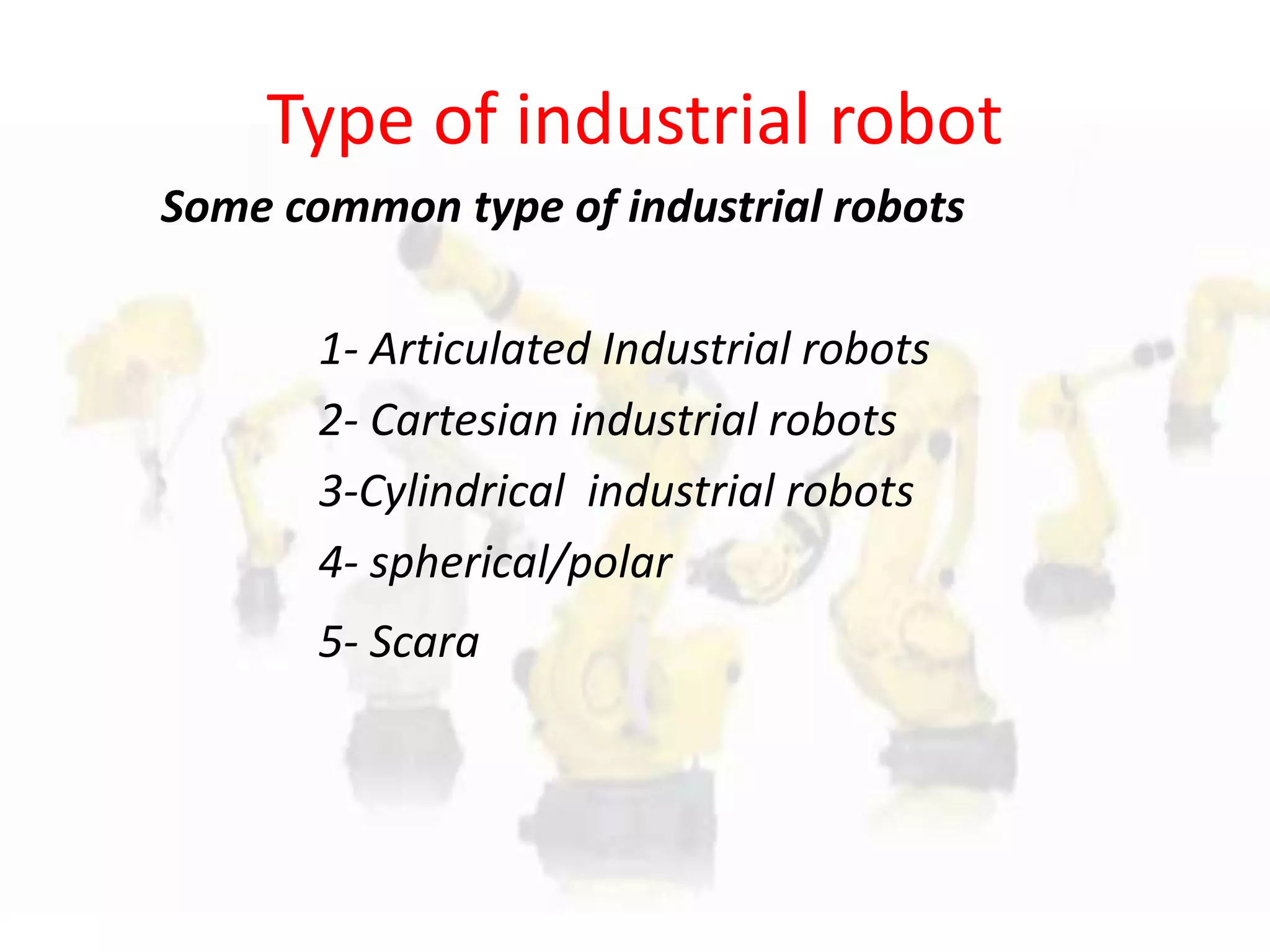 Application of industrial robotics | PPTX