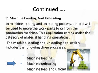 Application of industrial robotics | PPTX