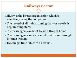 Application of information technology in different areas | PPTX