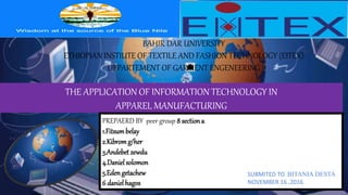 Application of information technology in gi k | PPT