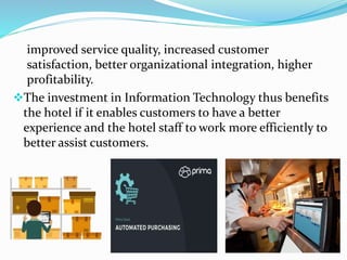 Application of information technology in hotel management | PPTX