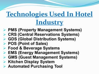 Application of information technology in hotel management | PPTX