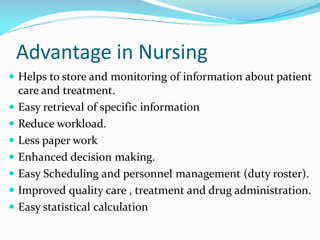 Application of information technology in nursing | PDF