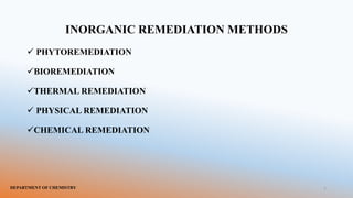 APPLICATION OF INORGANIC MATERIALS IN THE REMEDIATION OF CRUDE OIL ...