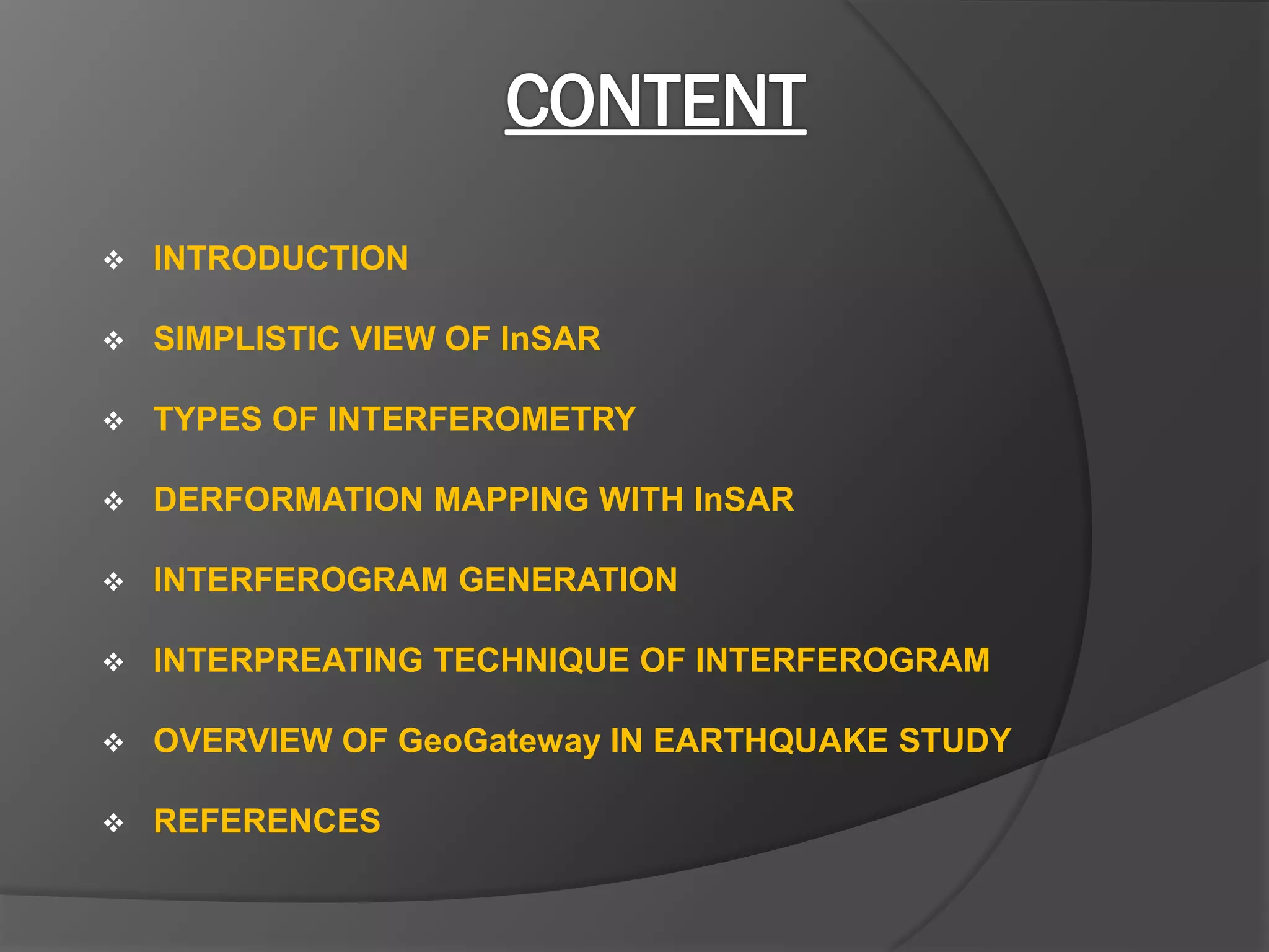 Application of InSAR in finding Earthquake Studies | PDF