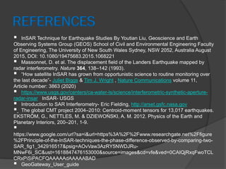 Application of InSAR in finding Earthquake Studies | PDF