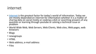 Application of internet | PPTX