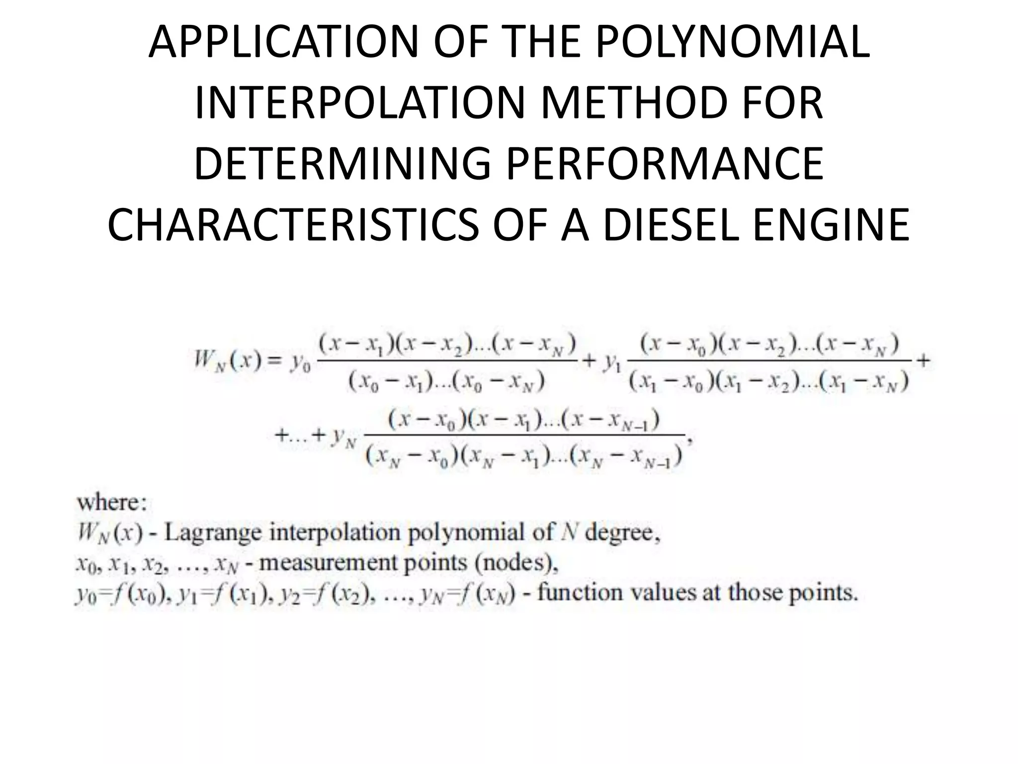 Application of interpolation and finite difference | PPTX
