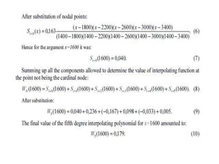 Application of interpolation and finite difference | PPTX