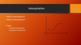 Interpolation In Numerical Methods. | PPTX