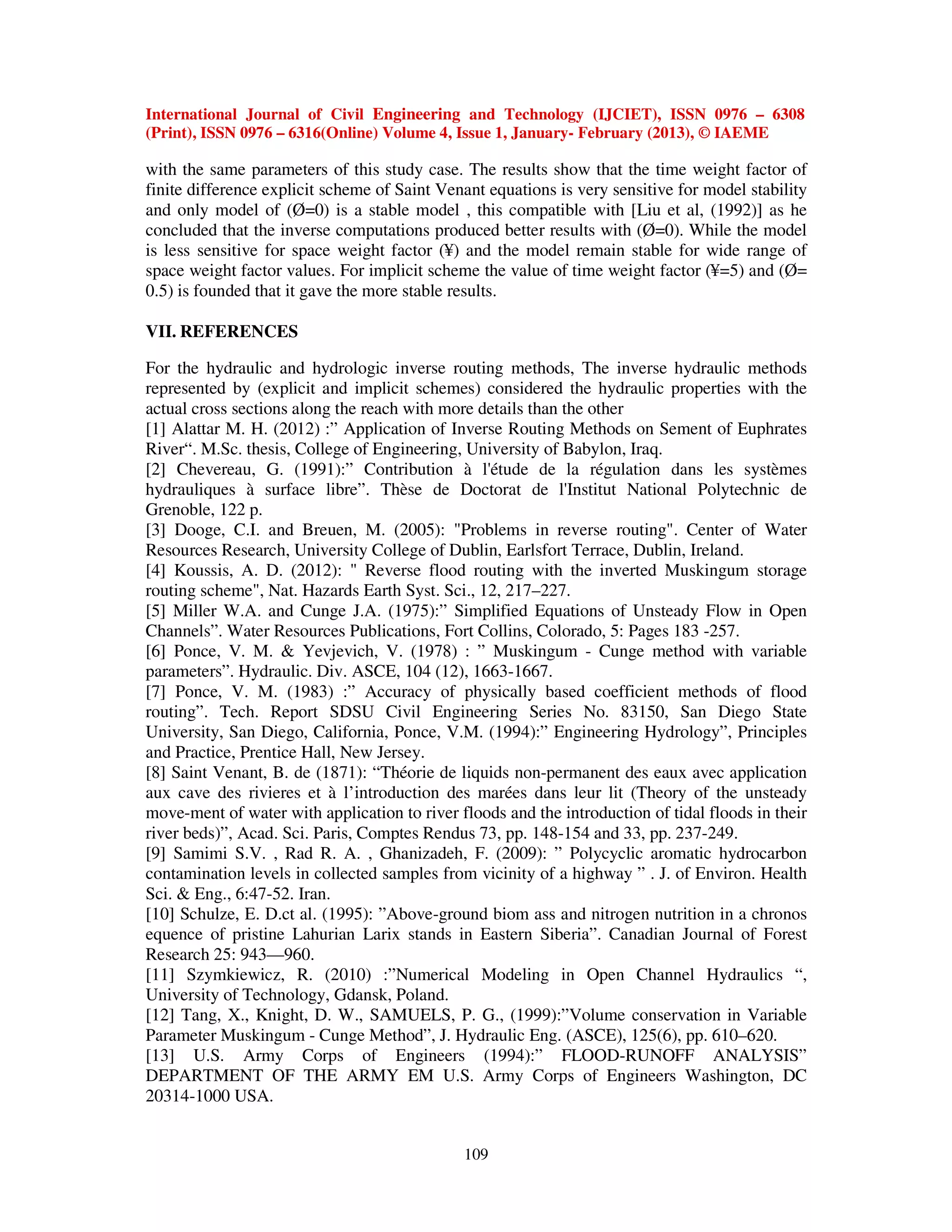 Application of inverse routing methods to euphrates river iraq | PDF