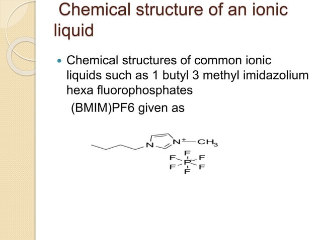 Application of ionic liquids in pharmaceuticals | PPTX | Pharmaceutical ...