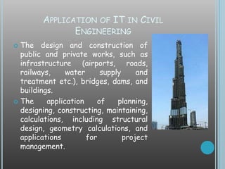 Application of IT in engineering | PPTX