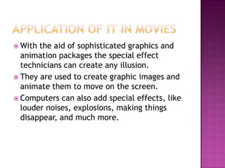 Application of IT in entertainment | PPTX