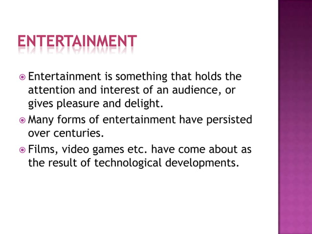 Application of IT in entertainment | PPTX | Computer Animation ...