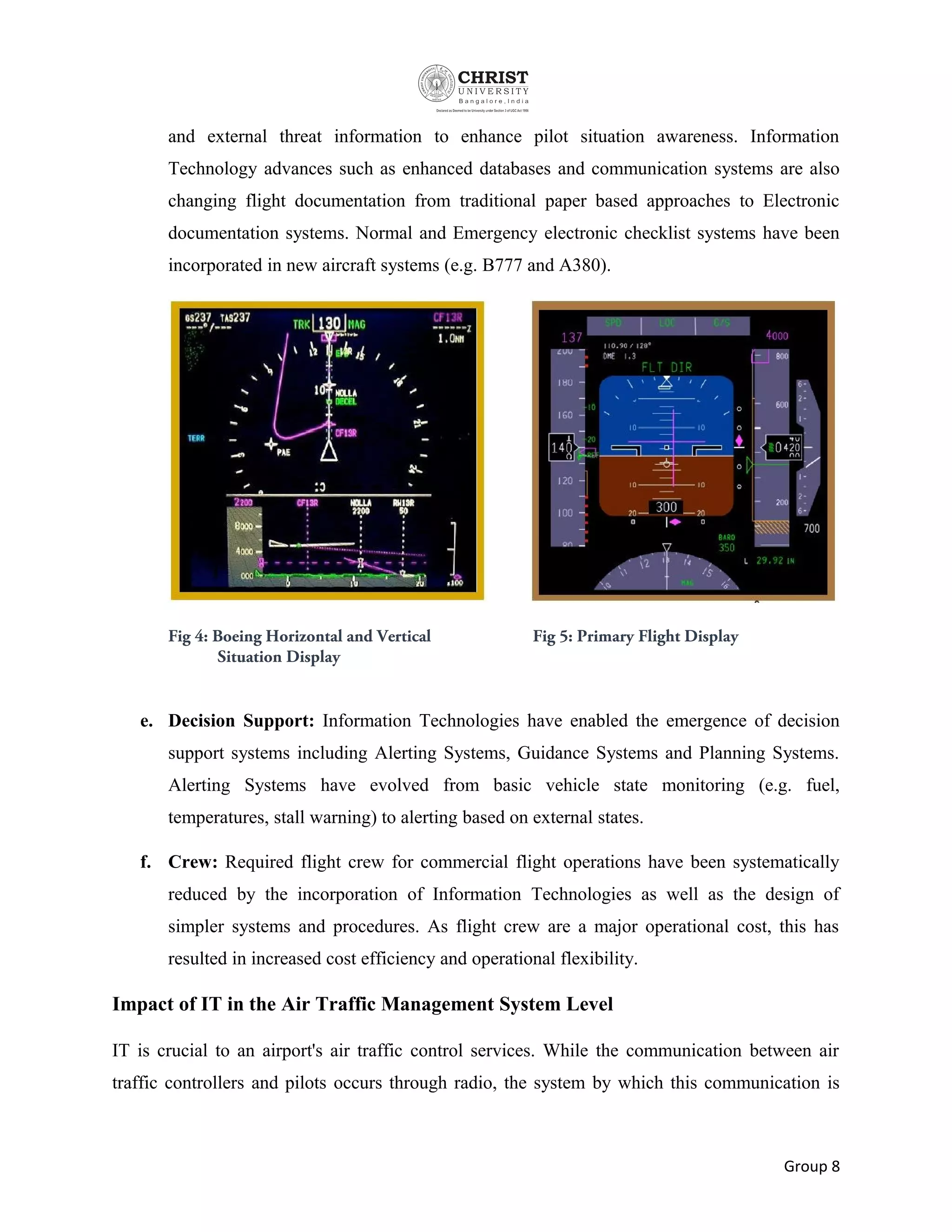 Application of it in the airlines sector | DOC