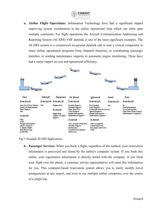 Application of it in the airlines sector | DOC