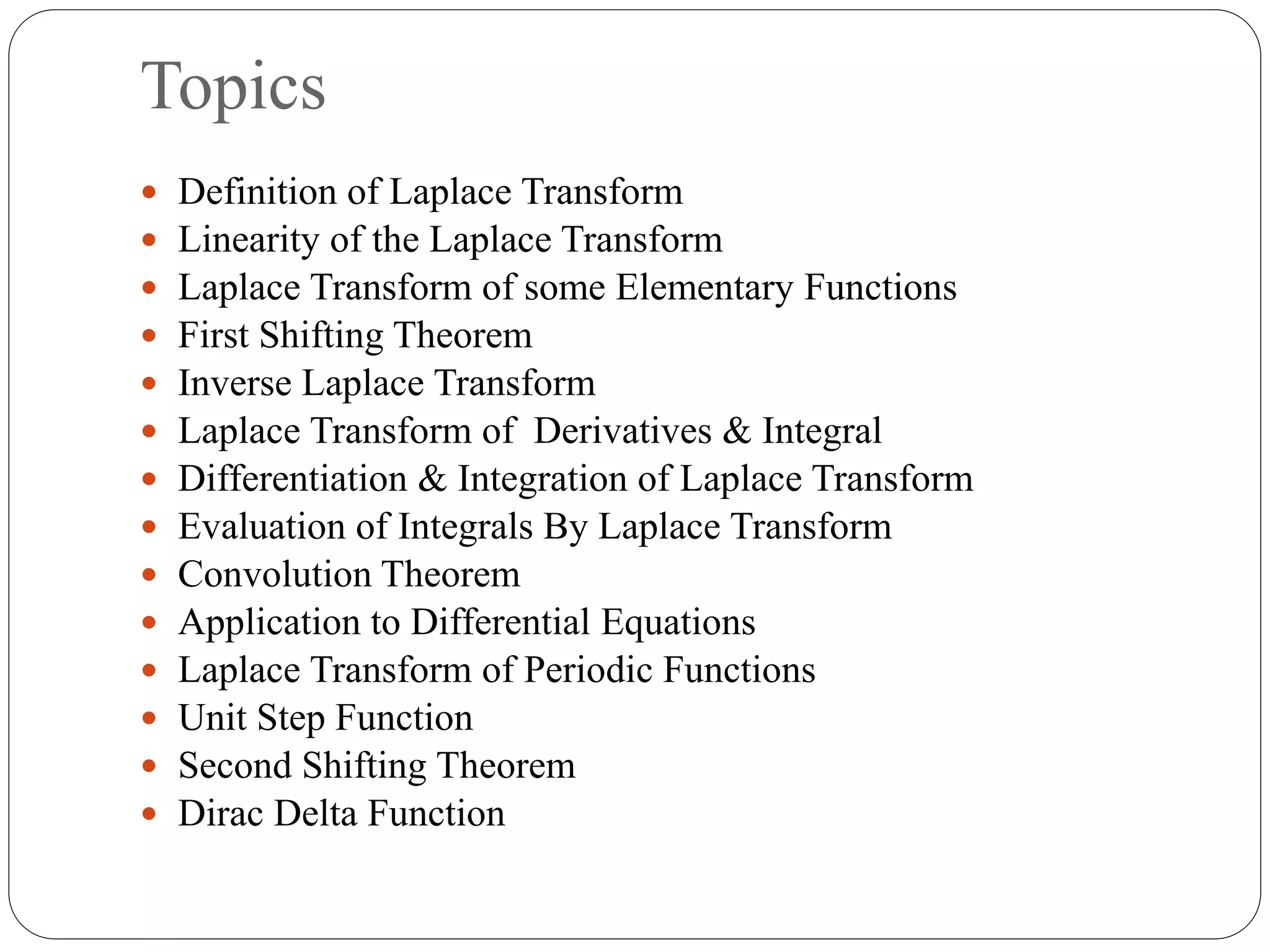 Application of Laplace Transforme | PPTX