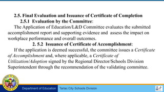 APPLICATION OF Learning and Development Policies | PPTX