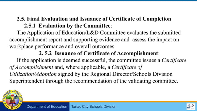 APPLICATION OF Learning and Development Policies | PPTX | Educational ...