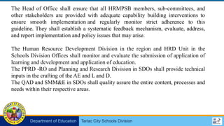 APPLICATION OF Learning and Development Policies | PPTX